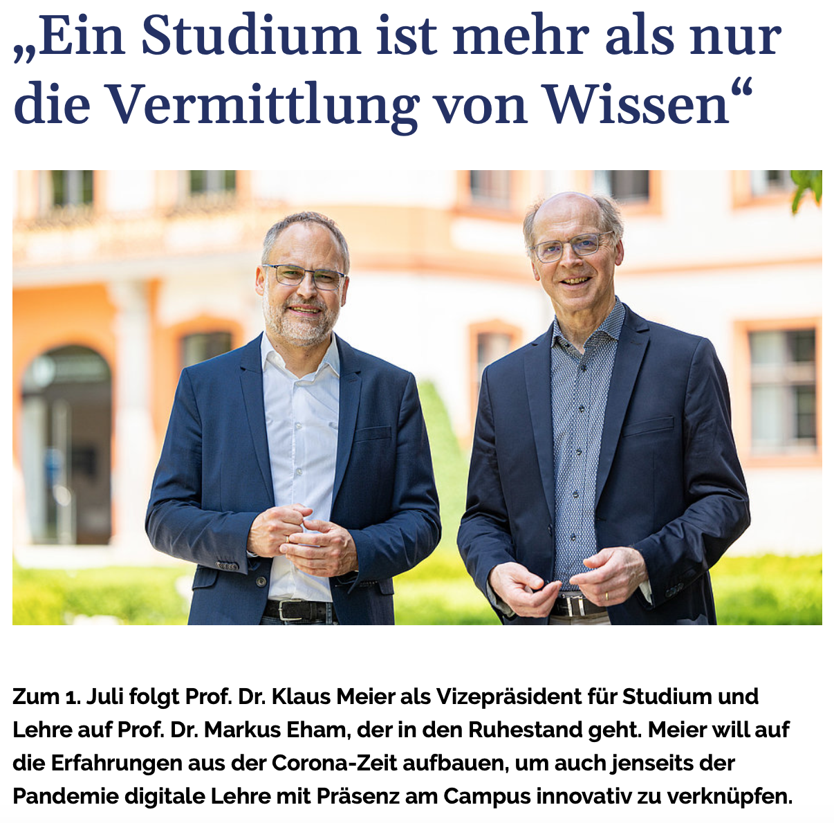 Prof. Dr. Klaus Meier | Lehrstuhl für Journalistik I, Katholische ...